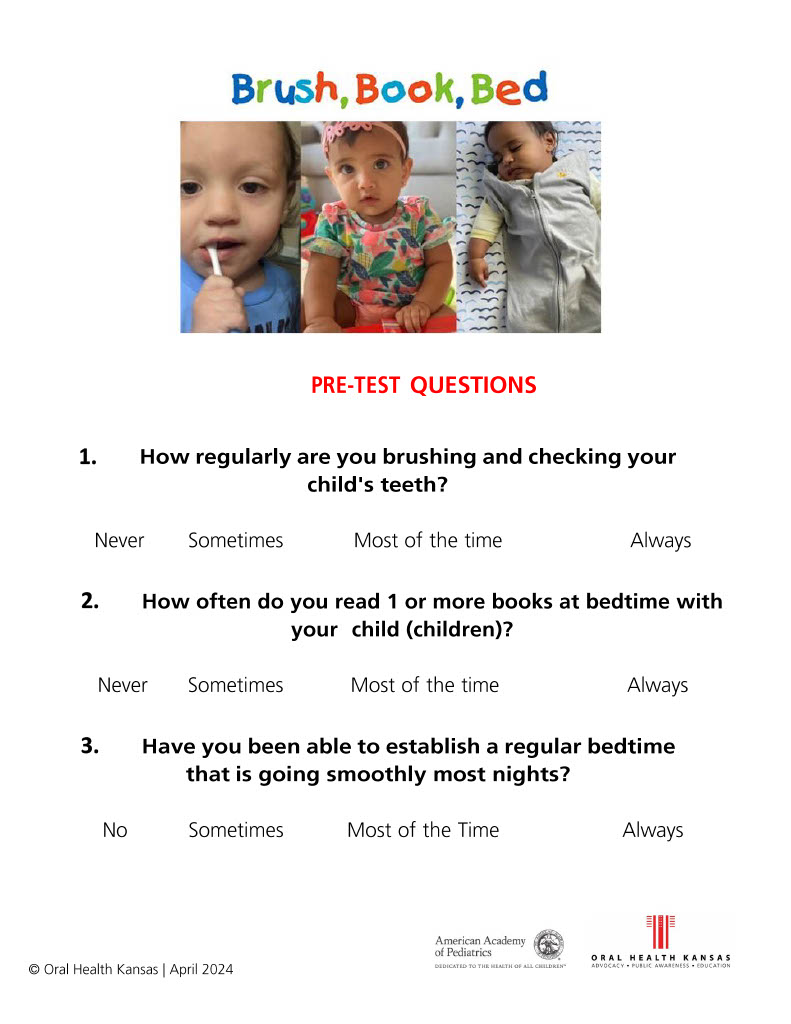 Oral Health Kansas - Brush, Book and Bed